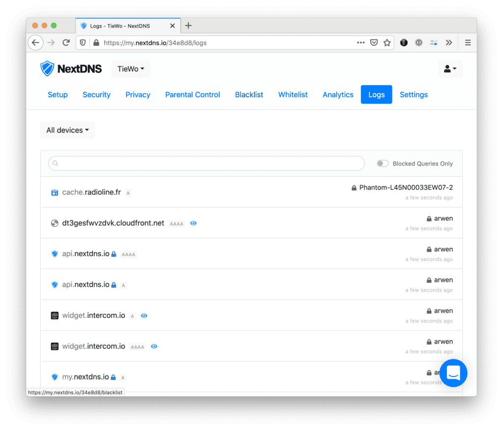 NextDNS, EdgeOS and device names – Yeri
