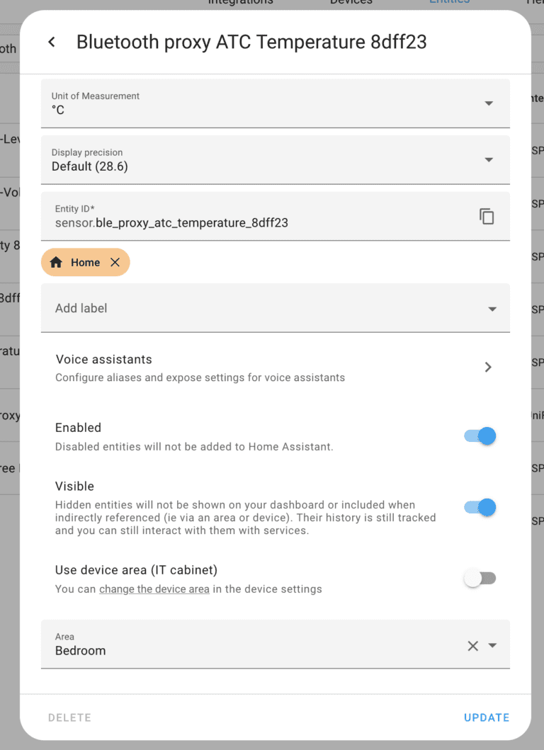 Home Assistant: Assign entities to areas – Yeri Tiete